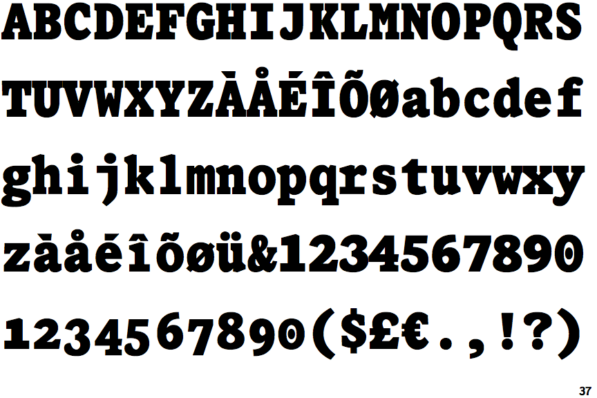 Identifont - Wagram Mono Slab Black