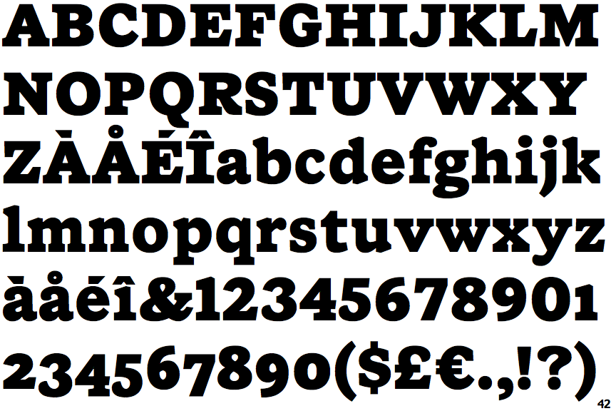 Identifont - Wagram Slab Black