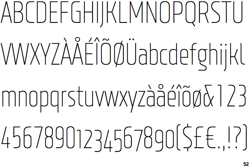 Identifont - XXII Neue Norm Rounded Condensed Thin