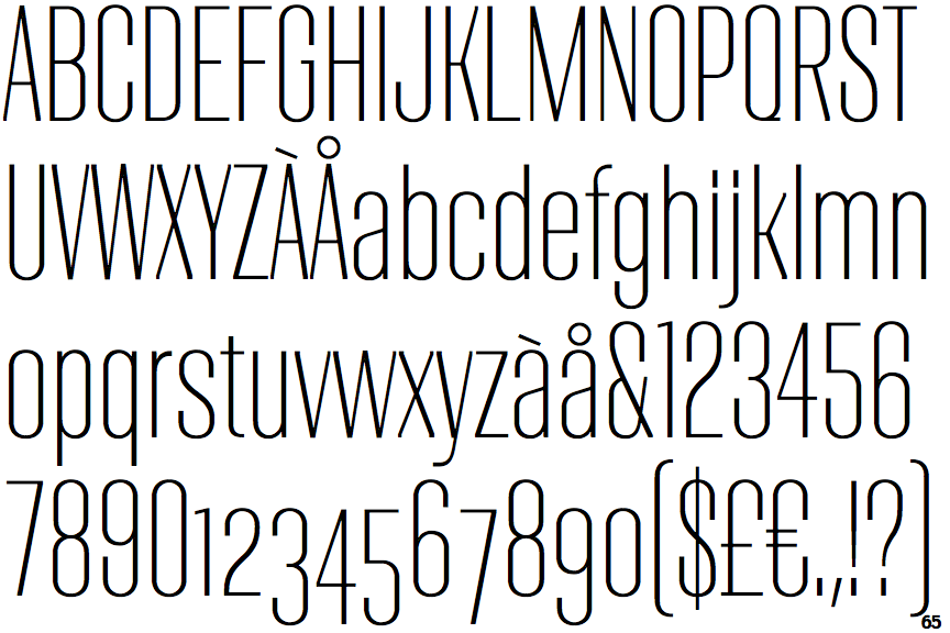 Identifont - Denso Sans High Thin