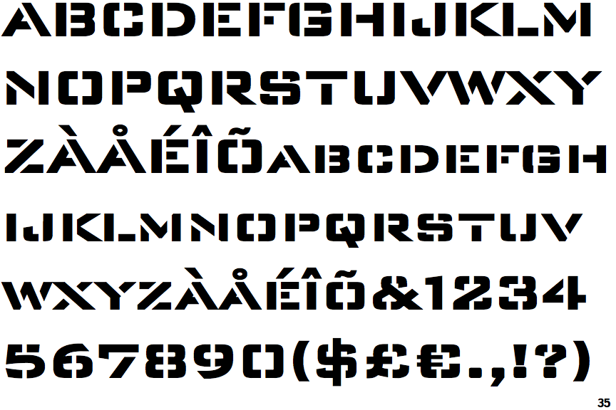 Identifont - EF Bank Stencil