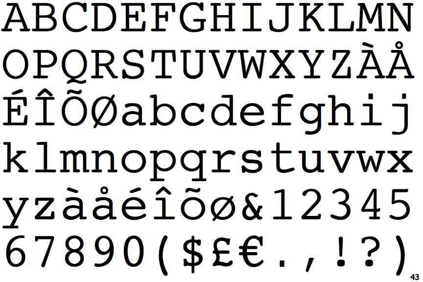 Identifont - EF Courier B