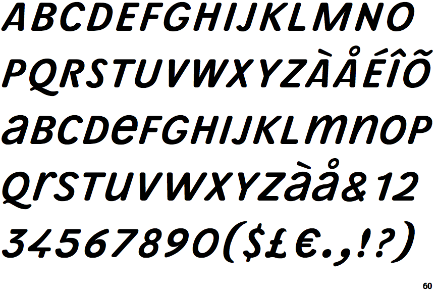 Identifont - Runde Wien Unicase Super Oblique Light