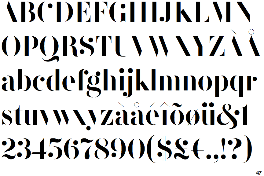 Identifont - F37 Bella Stencil Light