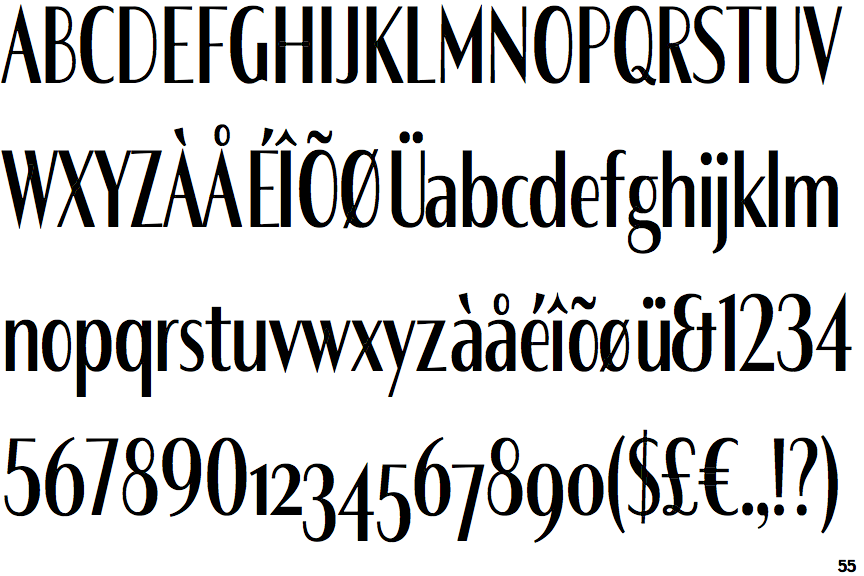 Identifont - F37 Bergman Bold Condensed