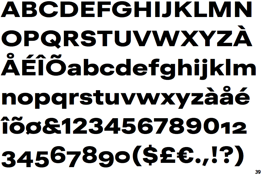 Identifont - F37 Blanka Bold Extended