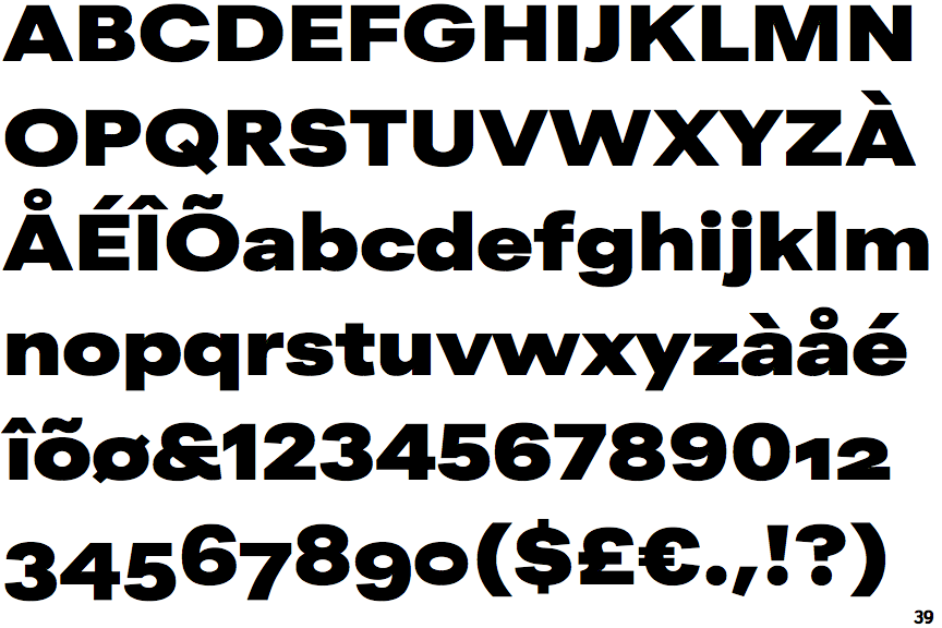 Identifont - F37 Blanka Extra Bold Extended