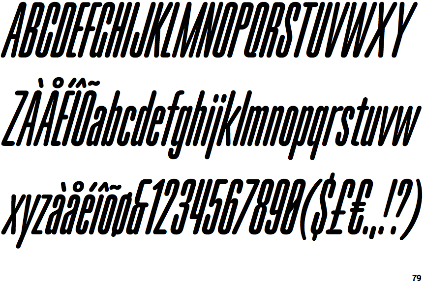 Identifont - F37 Britain Condensed Oblique