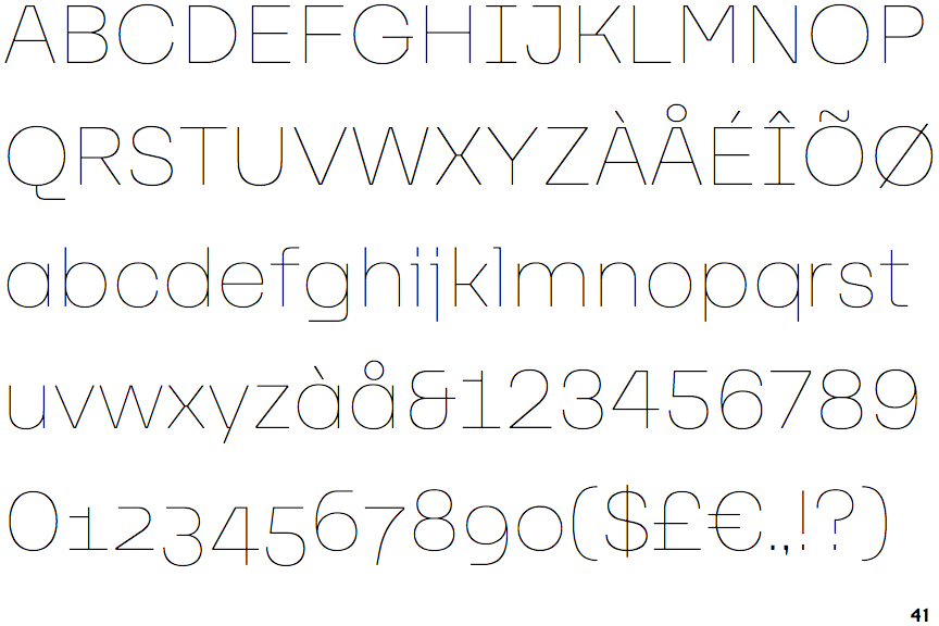 Identifont - F37 Lineca Hair 10