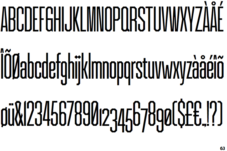 Identifont - F37 Stout Thin Ultra Compressed