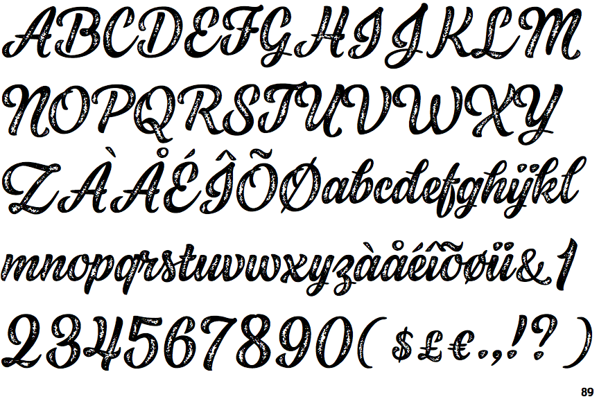 Identifont - Black Script Printed