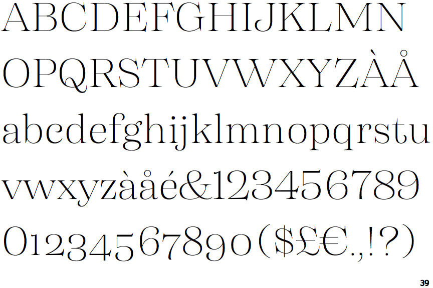 Identifont - Morison Display Extra Light