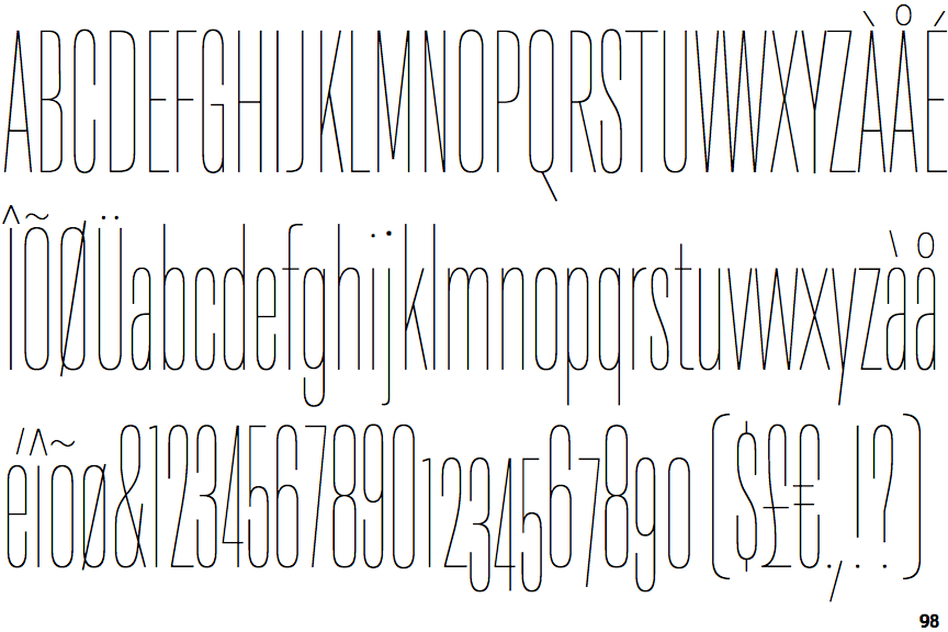 Identifont - Resolve Sans Thin Compressed