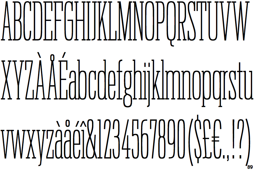 Identifont - Antenna Serif Compressed Thin