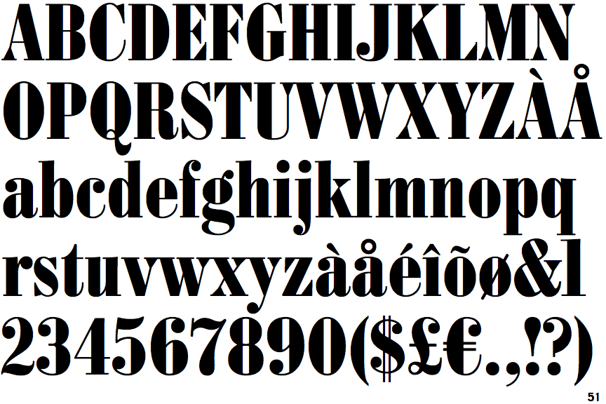 Bodoni Bold Font