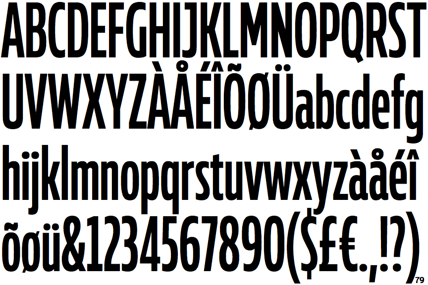 Identifont - Muller Next Extra Condensed Bold