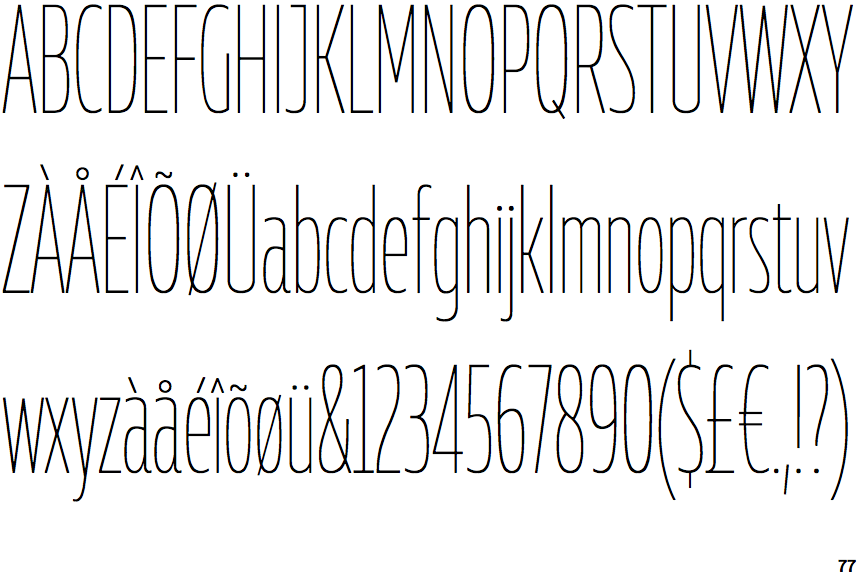 Identifont - Muller Next Extra Condensed Thin