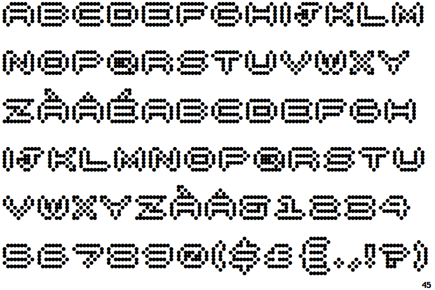 Identifont - FF Beadmap Outline
