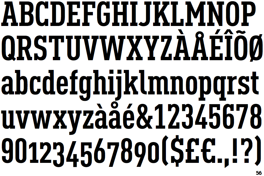 Identifont - FF DIN Slab Condensed Bold