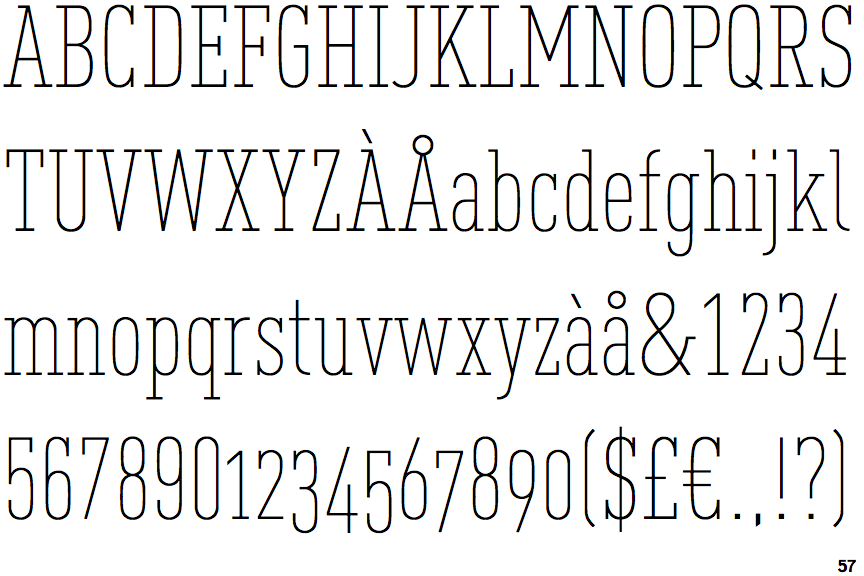 Identifont - FF DIN Slab Condensed Thin