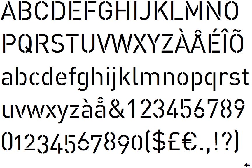 Identifont - FF DIN Stencil