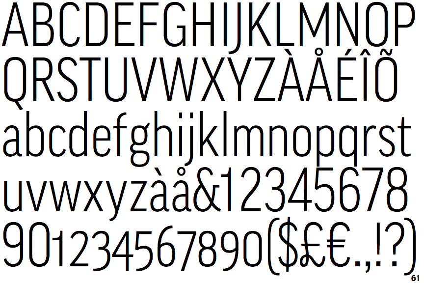 Identifont - FF Good Condensed Light