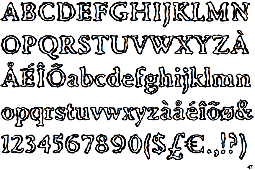 Identifont - FF Irregular Inline