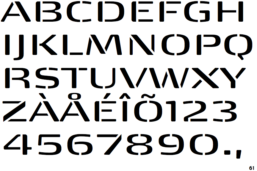 Identifont - FP Head Stencil