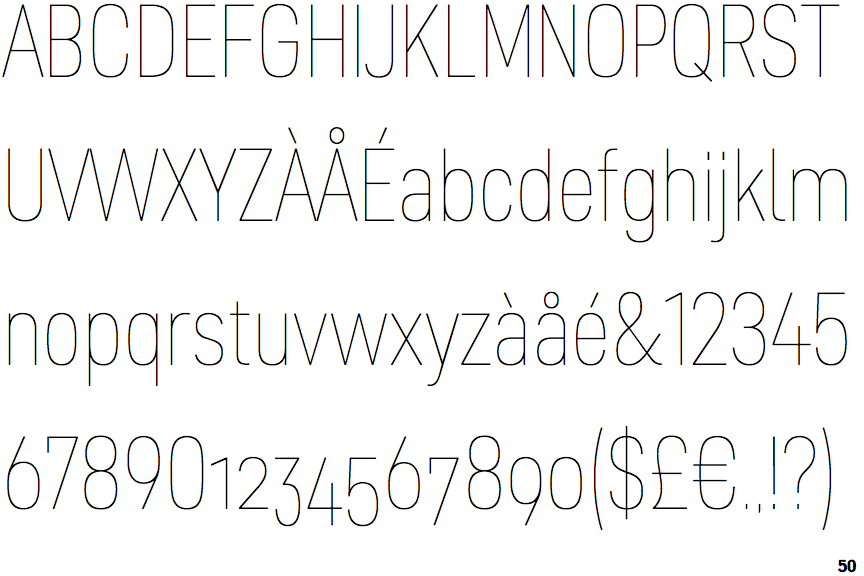 Identifont - Neue DIN Semi Condensed Thin