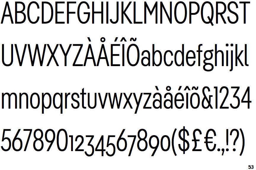 Identifont - Pangea Extra Condensed Light