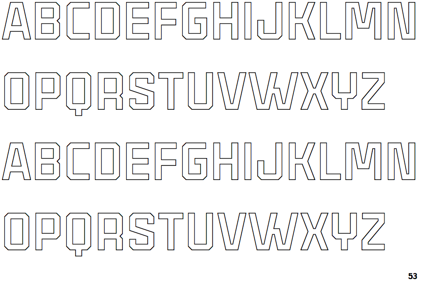Identifont - Binaria Display Outline