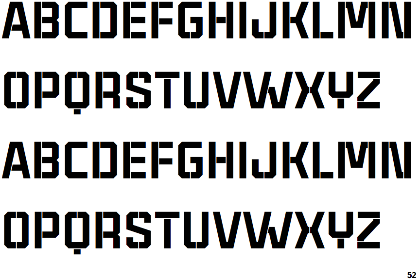 Identifont - Binaria Display Stencil