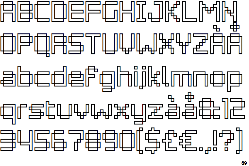 Identifont - Pixelar Outline