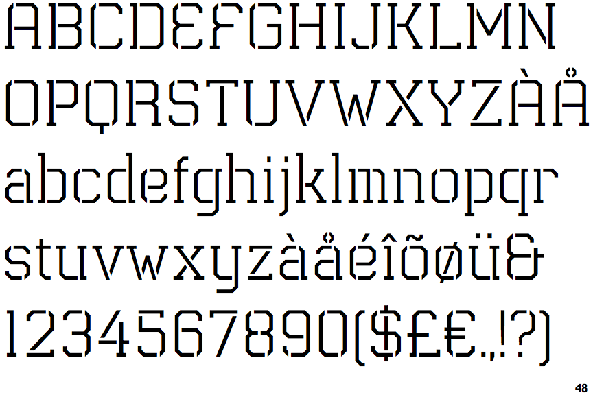 Identifont - Esquina Stencil Light