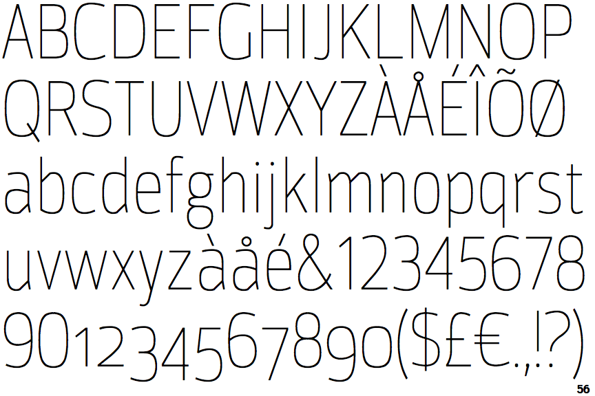 Identifont - Moveo Sans Condensed Thin