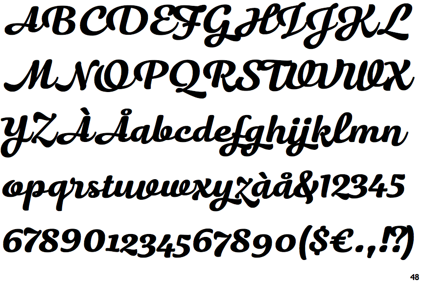 Identifont - Haptic Script Black