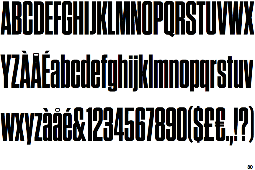Identifont - Tungsten Compressed Bold