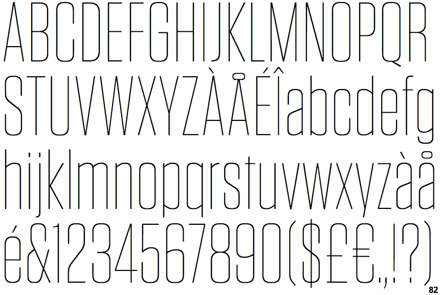 Identifont - Tungsten Narrow Thin