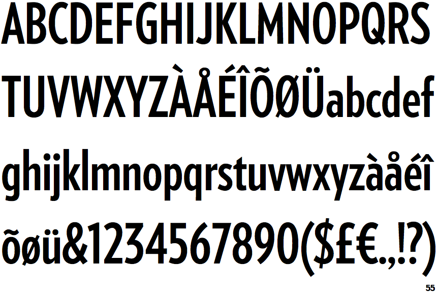 Identifont - Verlag Compressed Bold