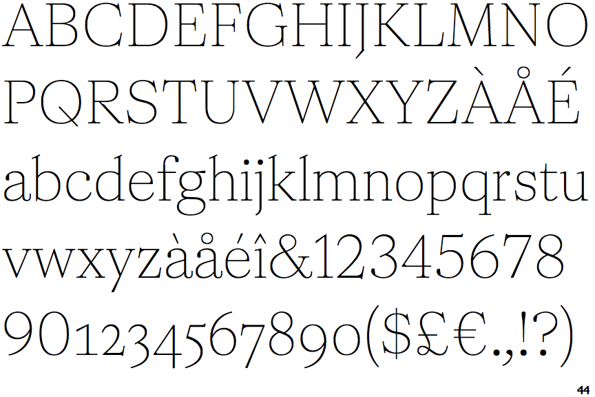 Identifont - Palast Display Thin