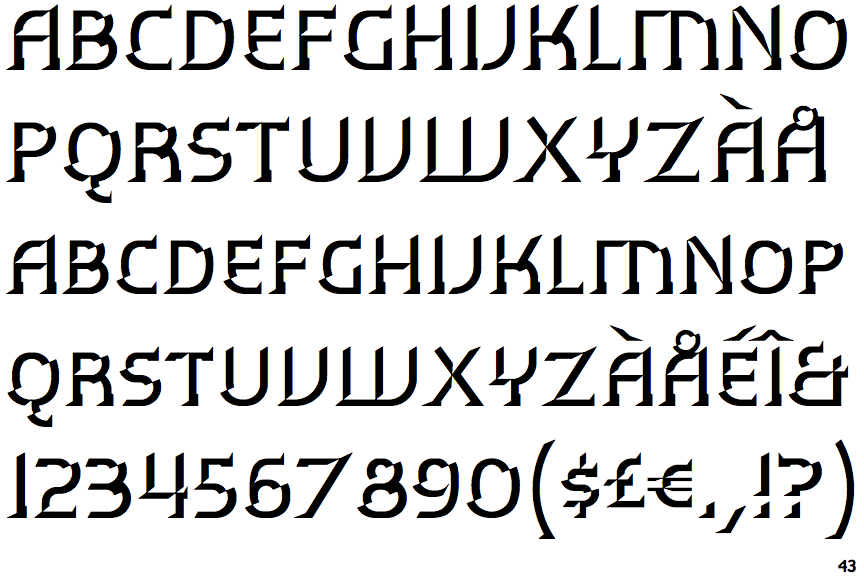 Identifont - P22 Hedonic Chisel B