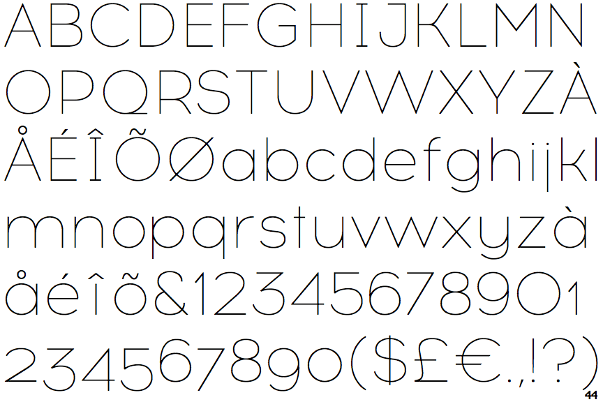 Identifont - Acrom Thin