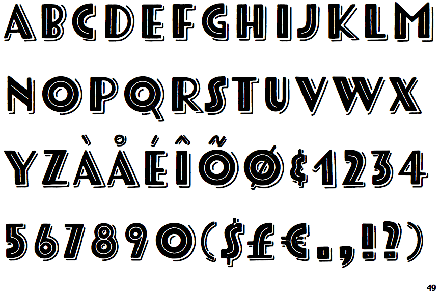 Identifont - Tomarik Display Line Shadow