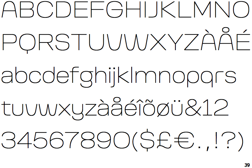 Identifont - Toroka Wide Thin