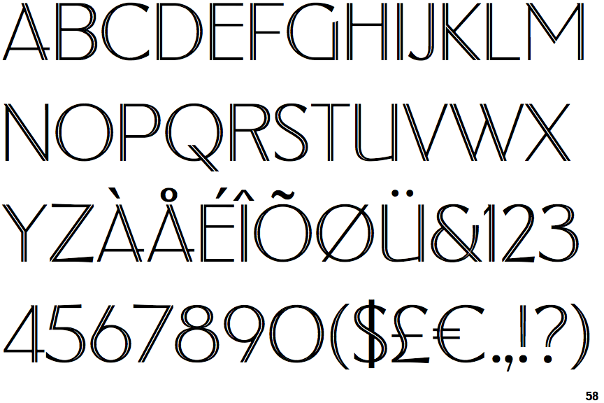 Identifont - Casagrande Deco Inline Light