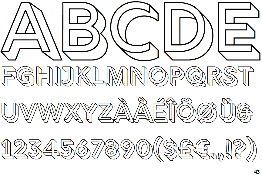 Identifont - Rig Solid Outline