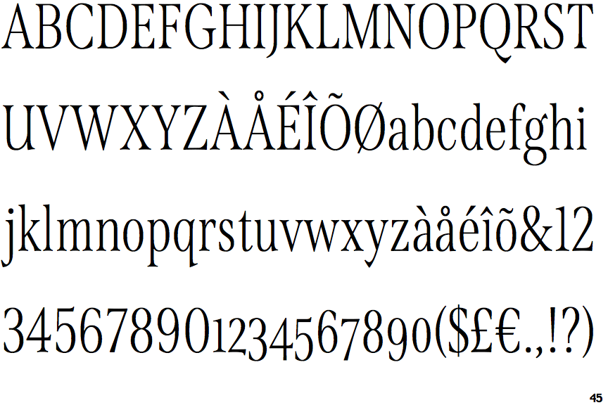 Identifont - Span Compressed Thin