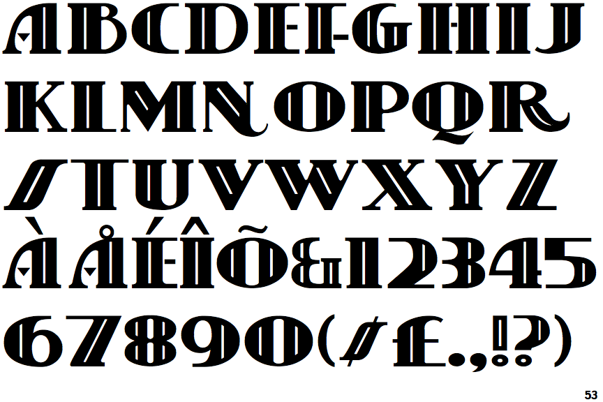 Identifont - Eckhardt Showcard JNL