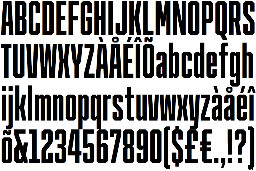 Identifont - Cutmark Condensed Bold