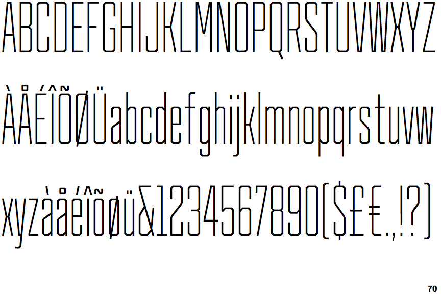 Identifont - Cutmark Condensed Thin
